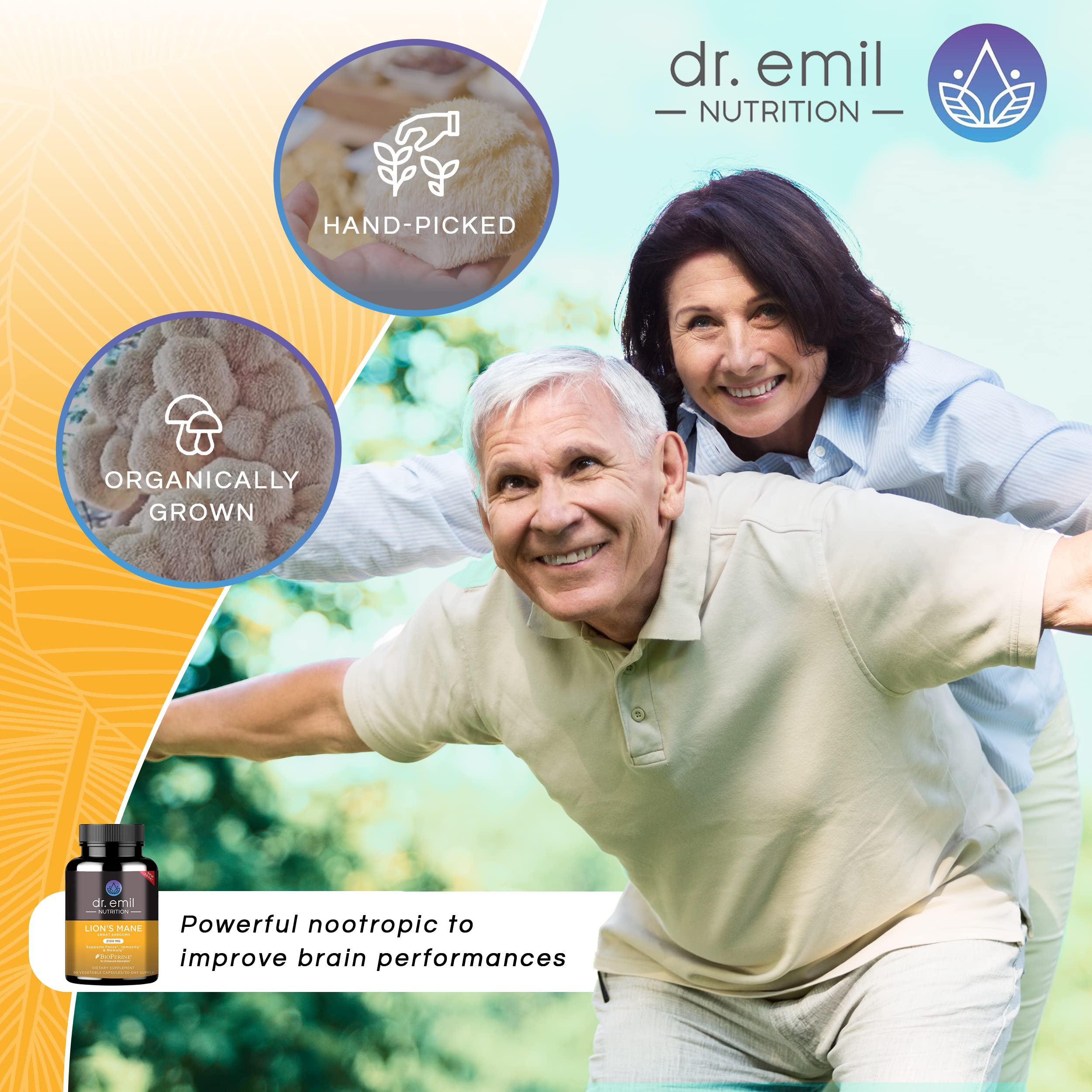 100% organic mushrooms for cognitive health