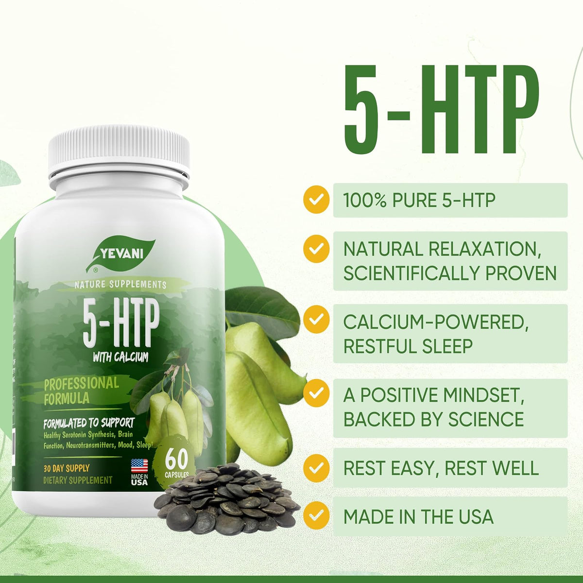 100% pure 5-HTP for relaxation