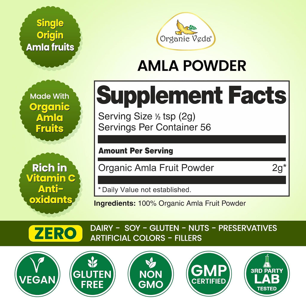 100% pure amla powder supplement