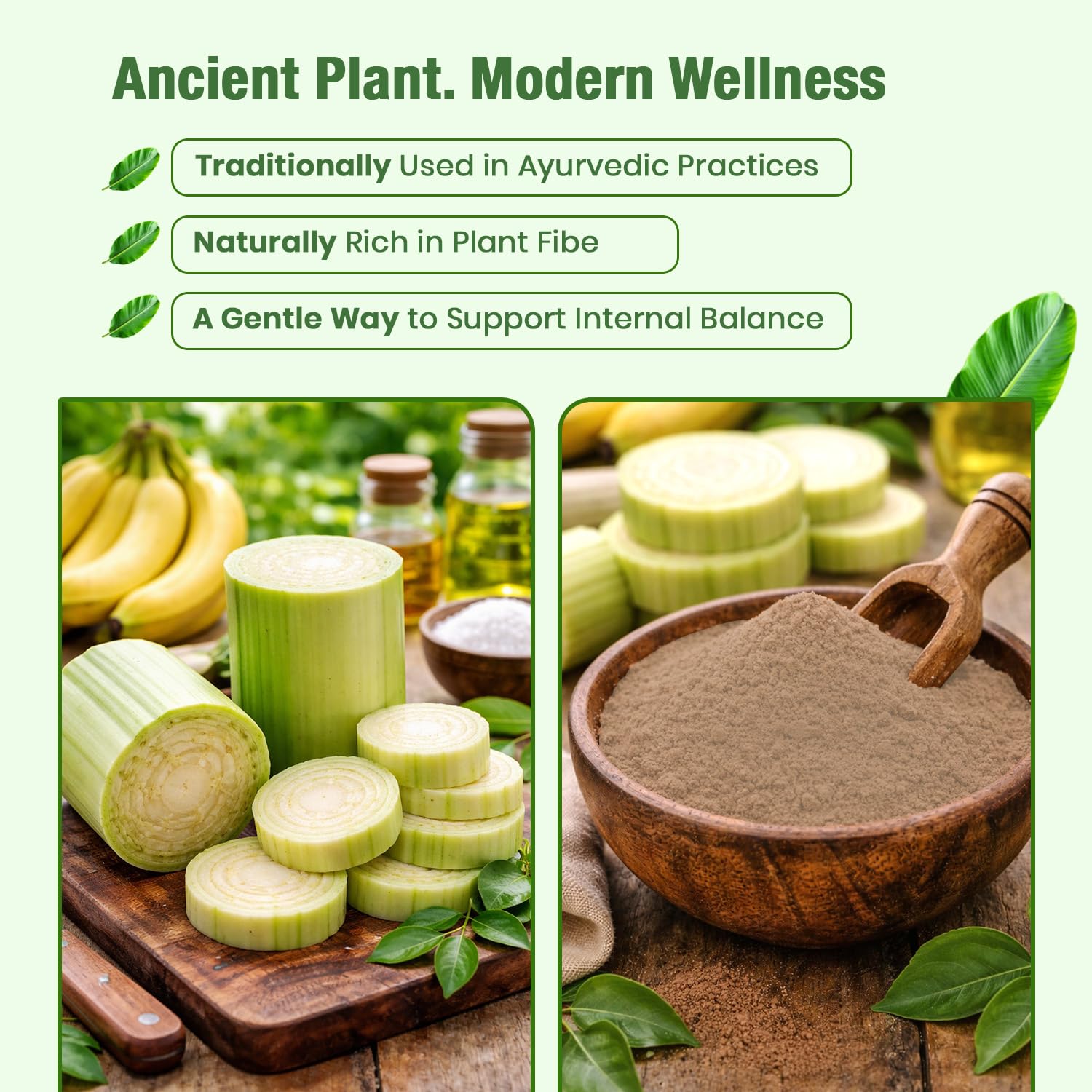 100% pure banana stem for smoothies