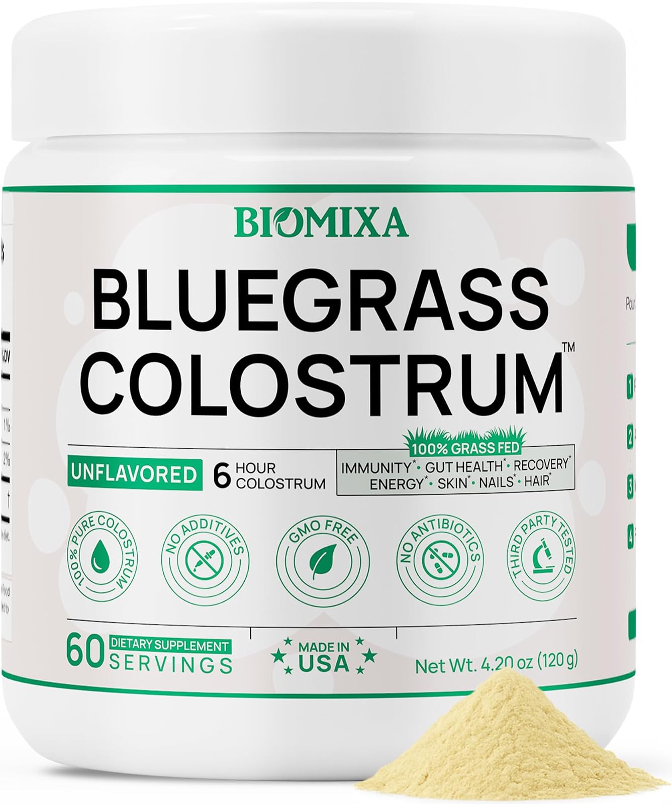 100% pure bovine colostrum powder
