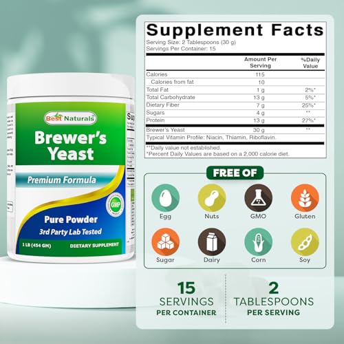 100% pure brewers yeast benefits
