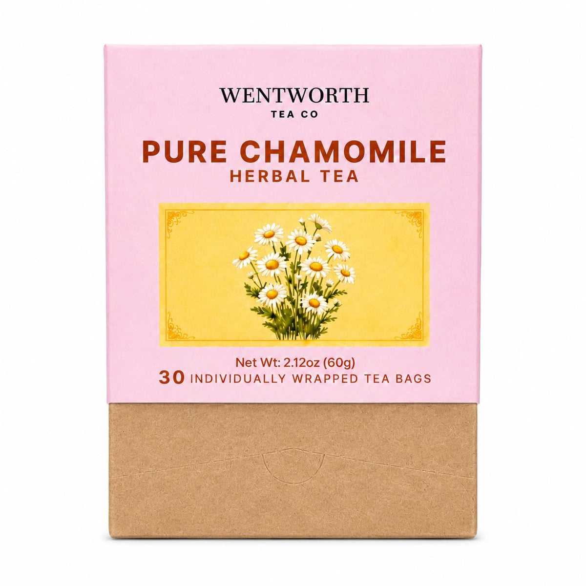 100% pure chamomile tea bags