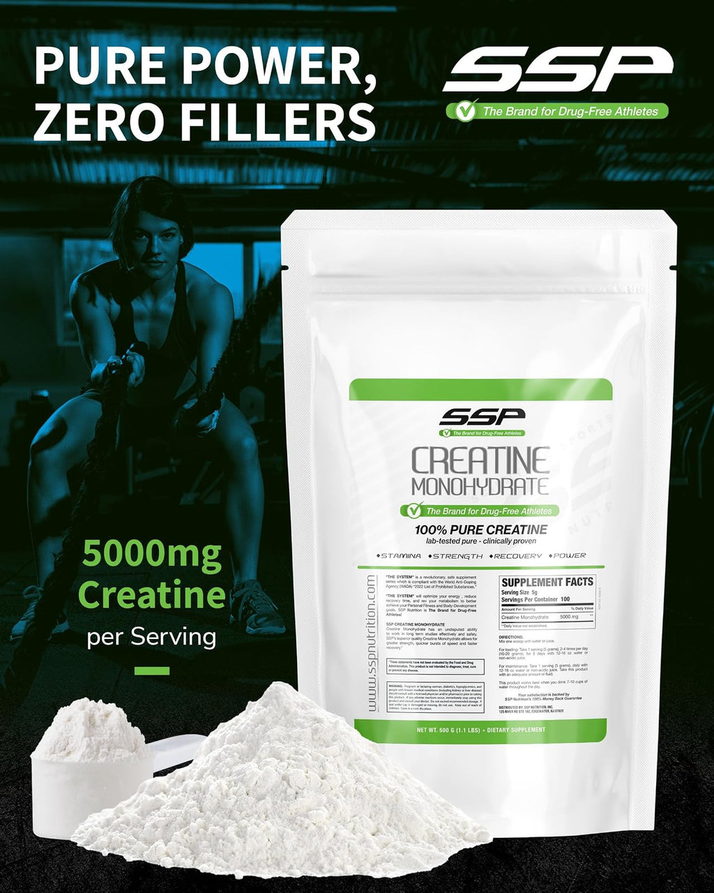 100% pure creatine for optimal performance