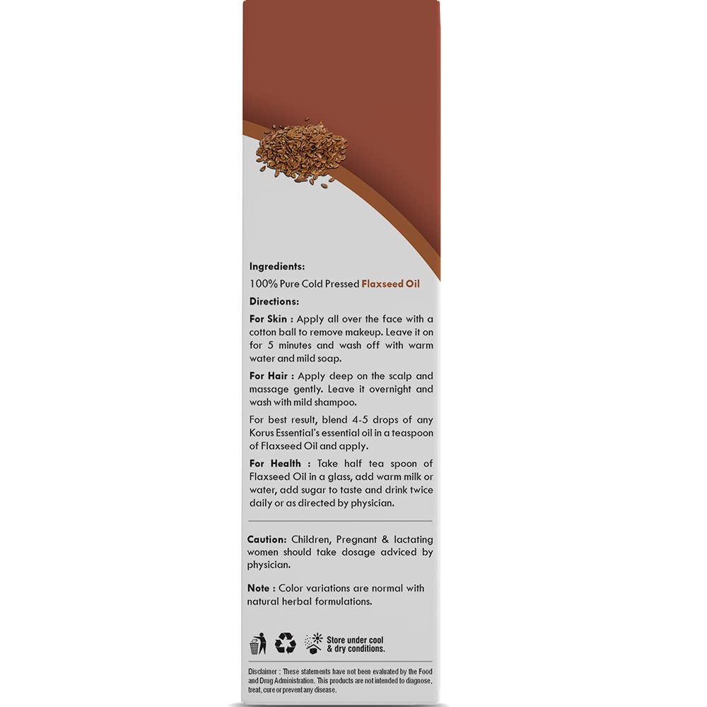 100% pure flax seed oil