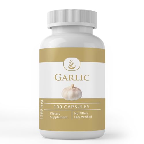 100% pure garlic supplement capsules