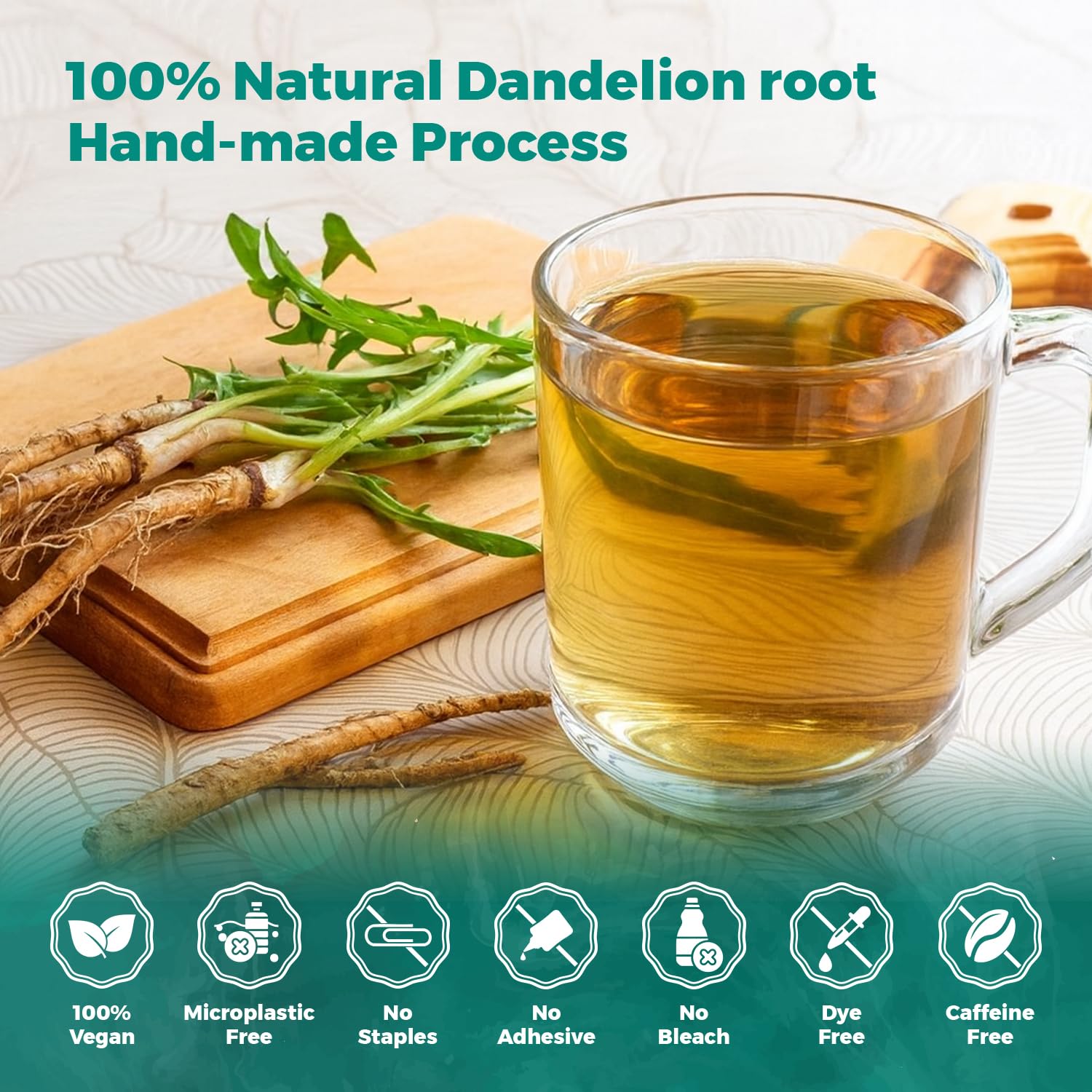 100% pure herbal dandelion tea