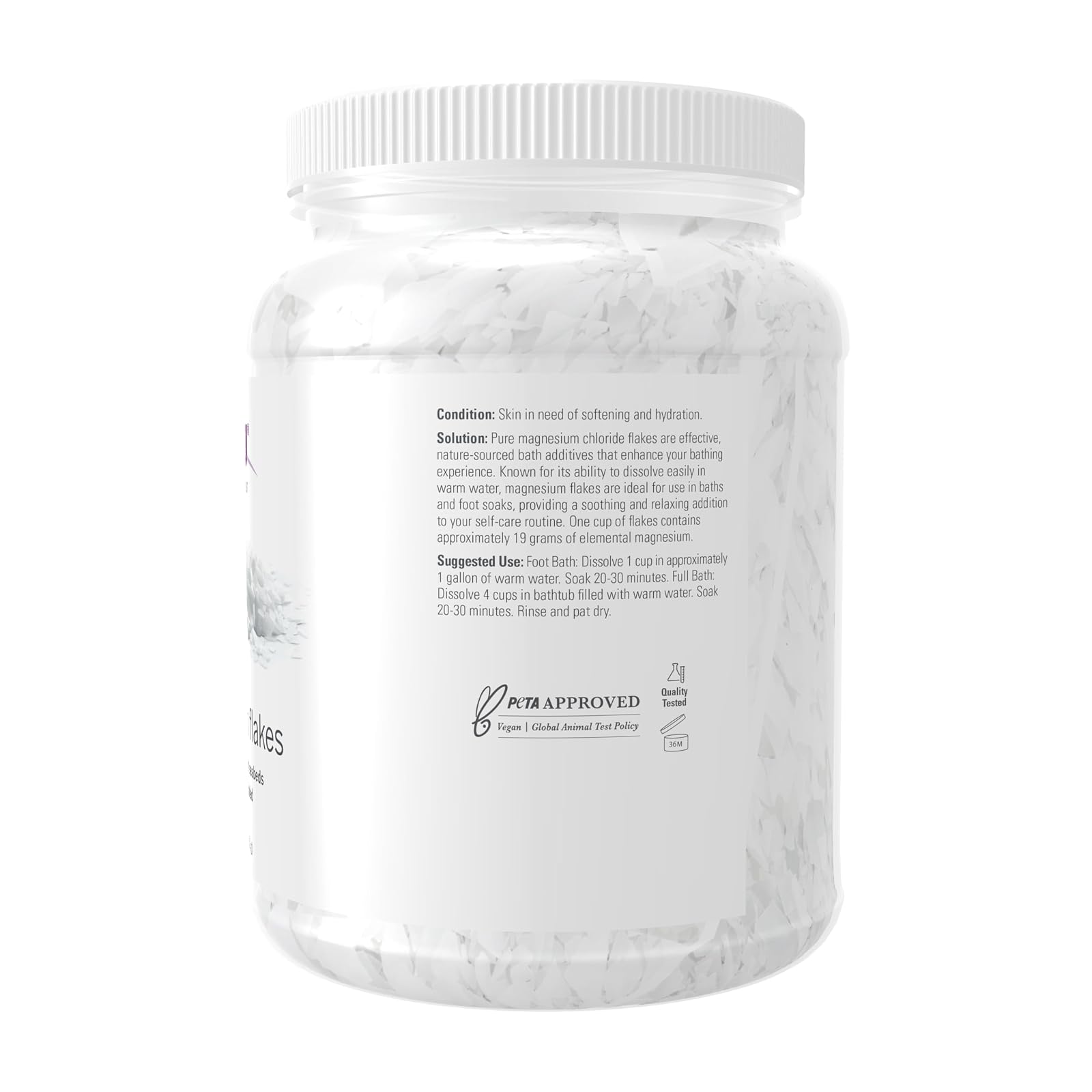 100% pure magnesium flakes for baths