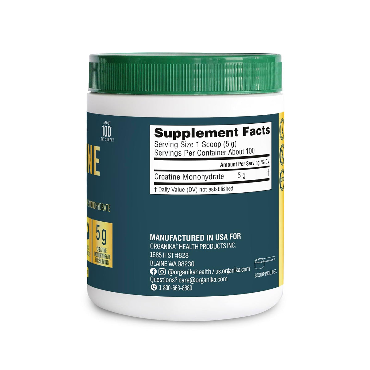 100% pure micronized creatine supplement