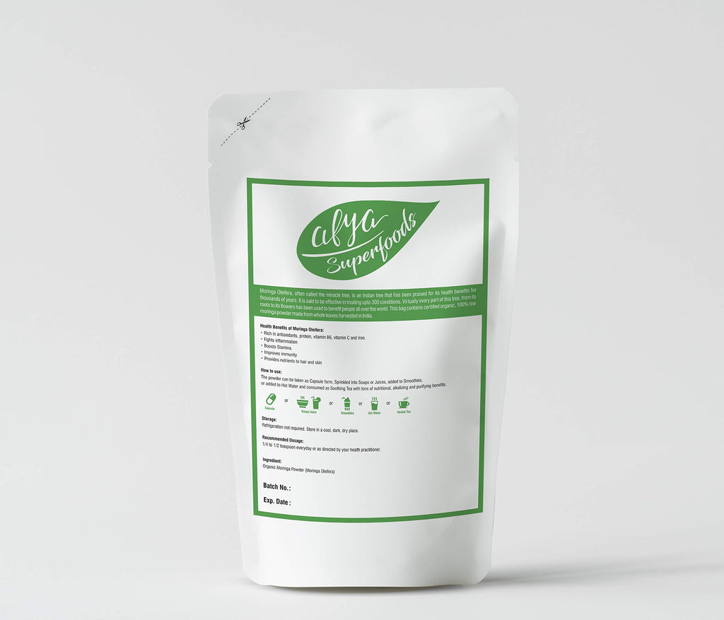 100% pure moringa leaf supplement