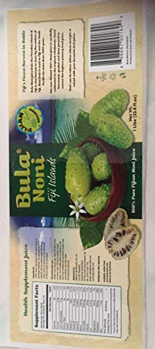 100% pure noni juice bottles