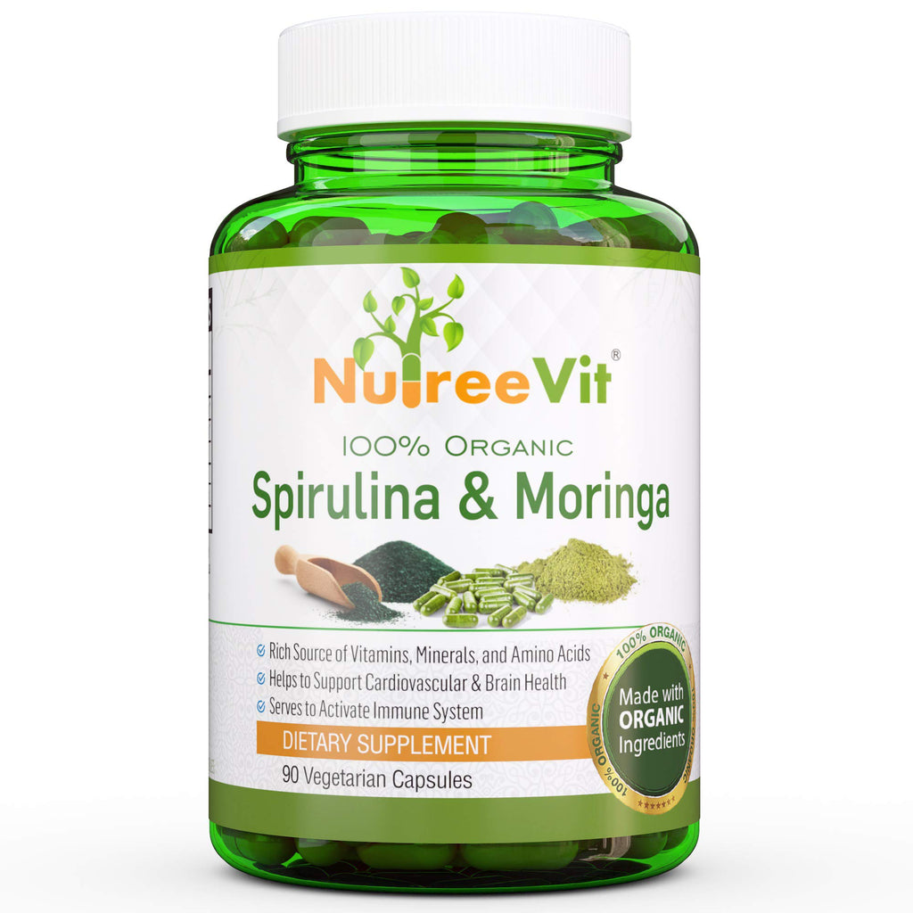 100% pure organic spirulina capsules