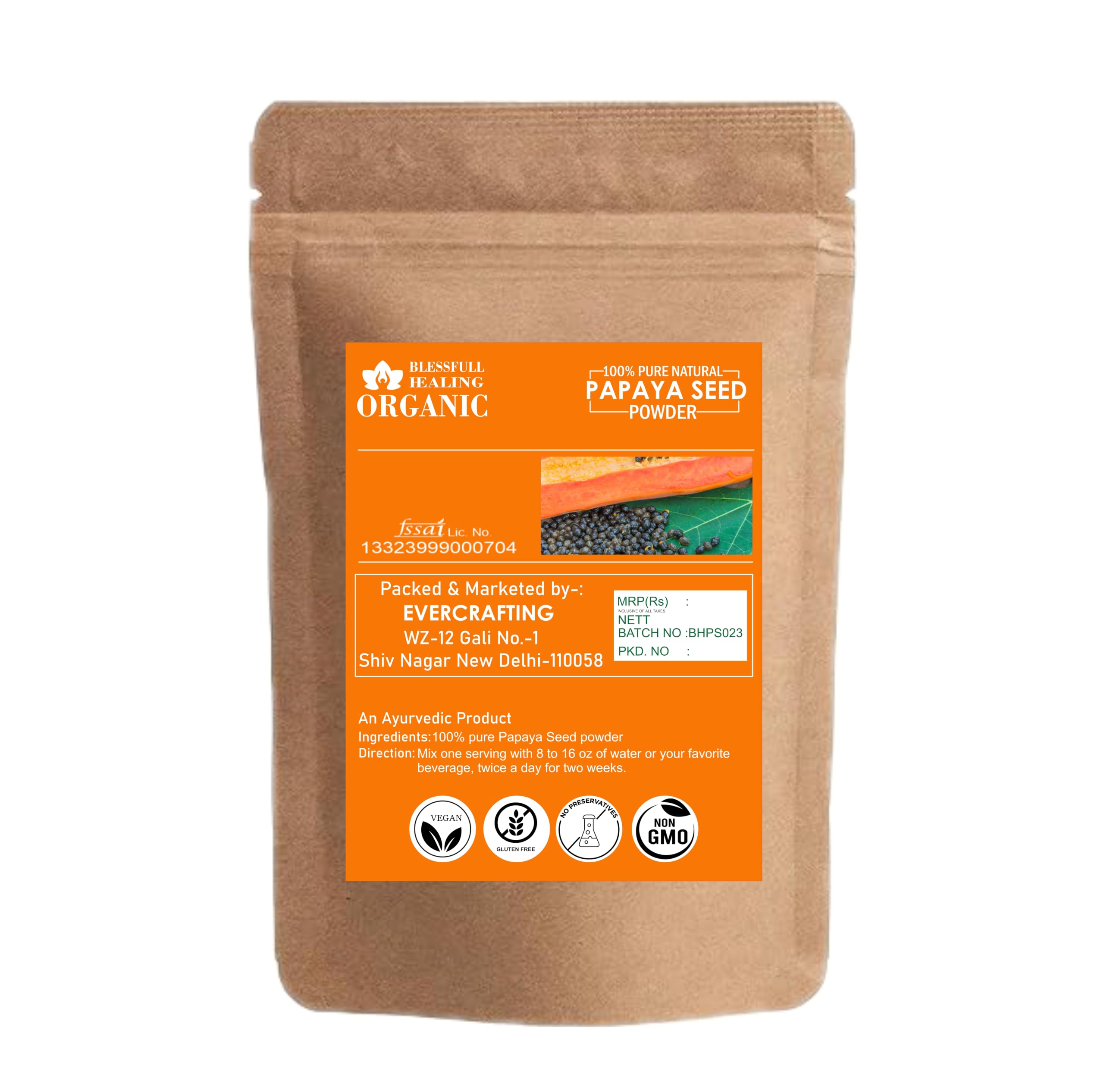 100% pure papaya seed powder
