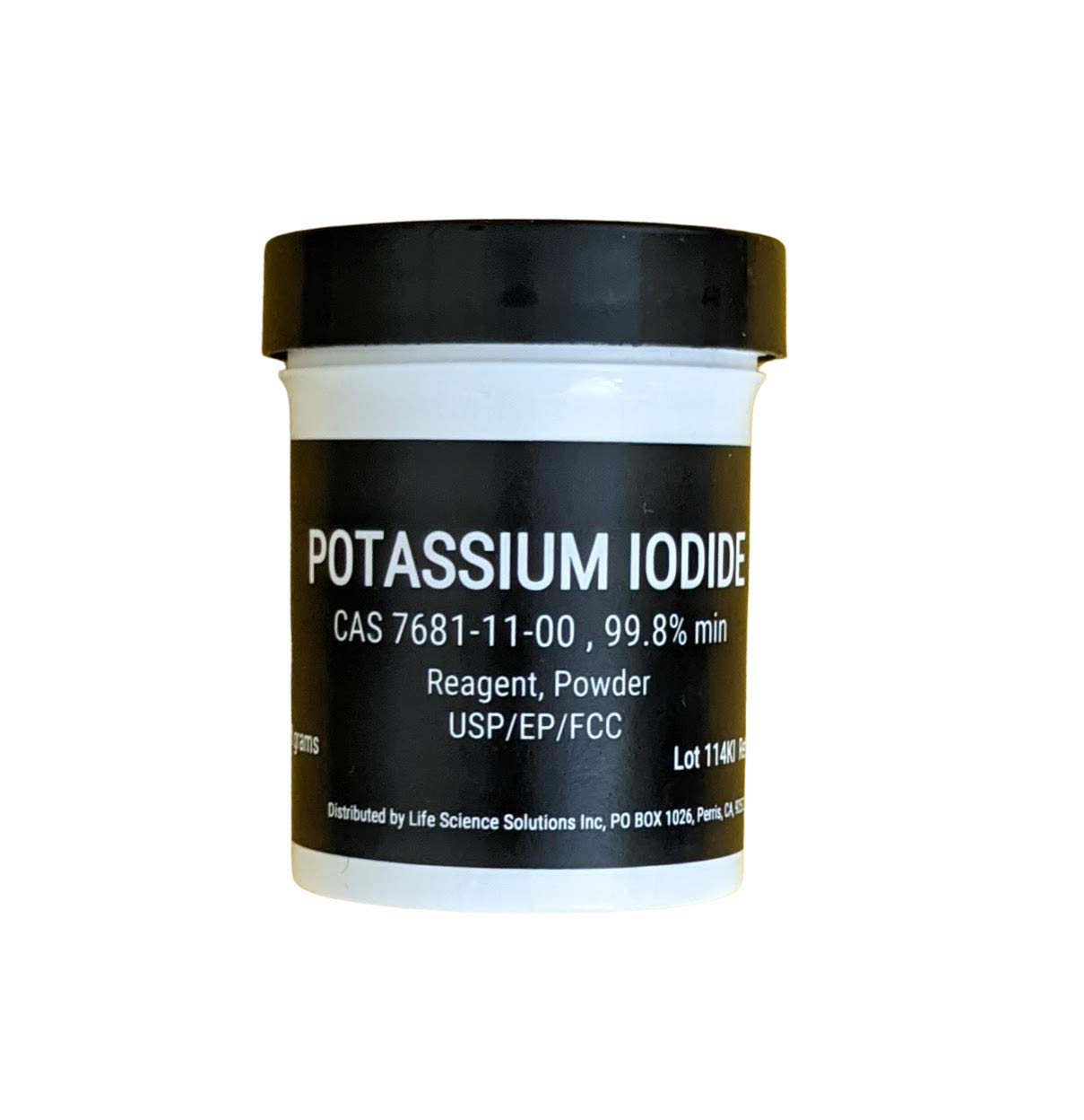 100% pure potassium iodide crystals