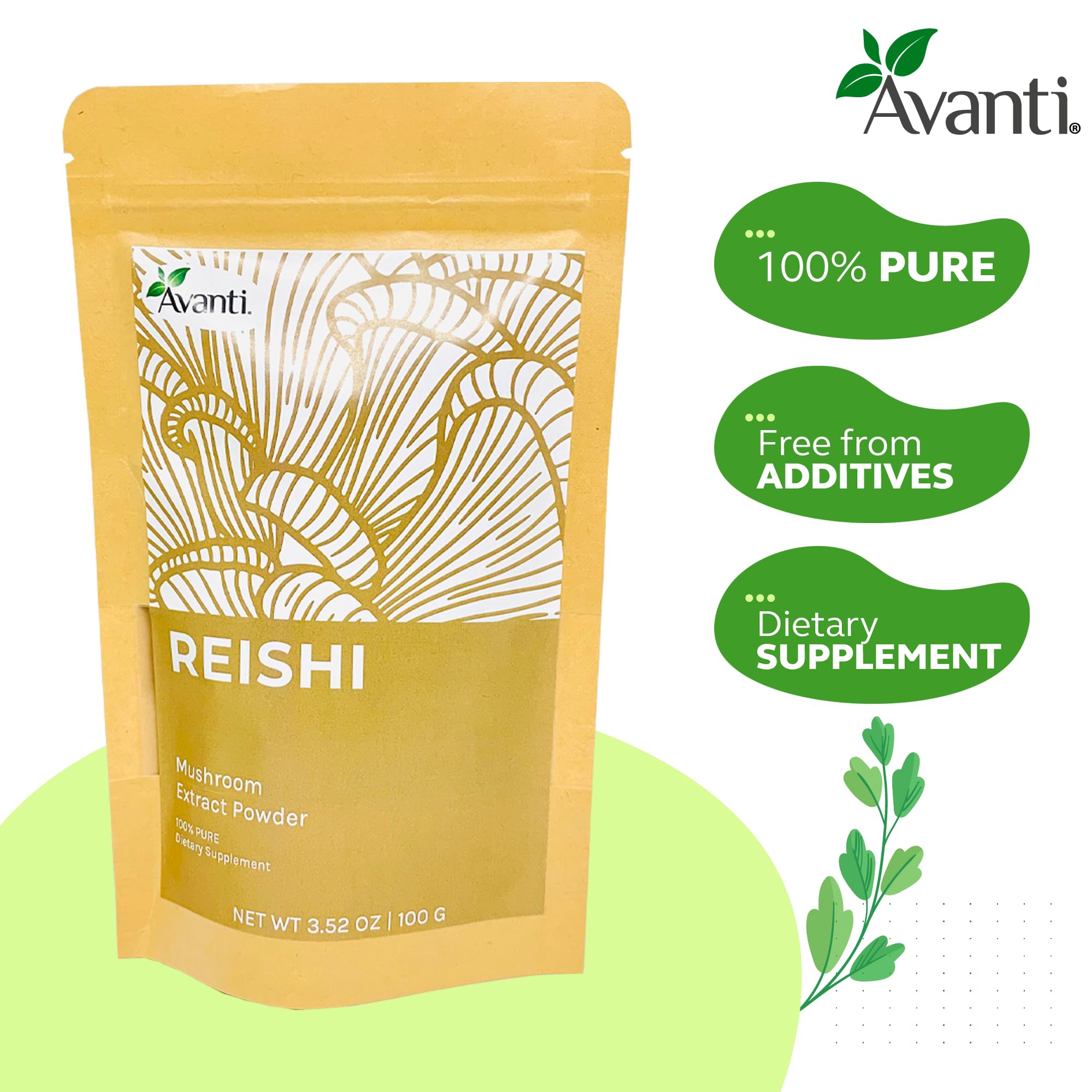 100% pure reishi mushroom powder