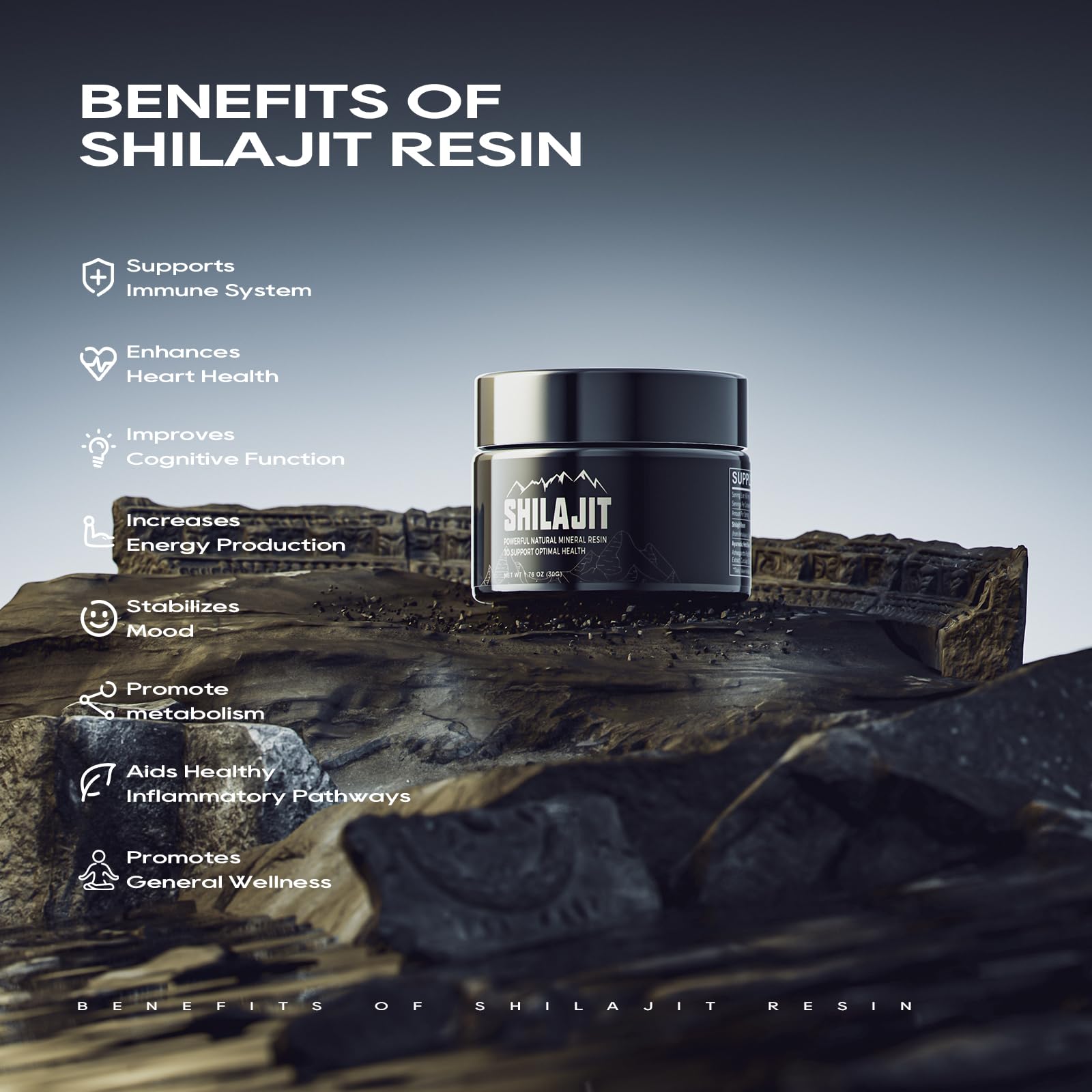 100% pure Shilajit supplement features