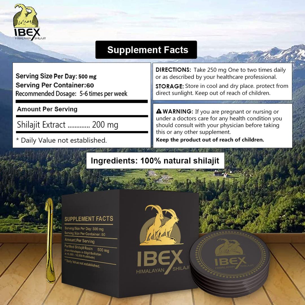 100% pure shilajit supplement