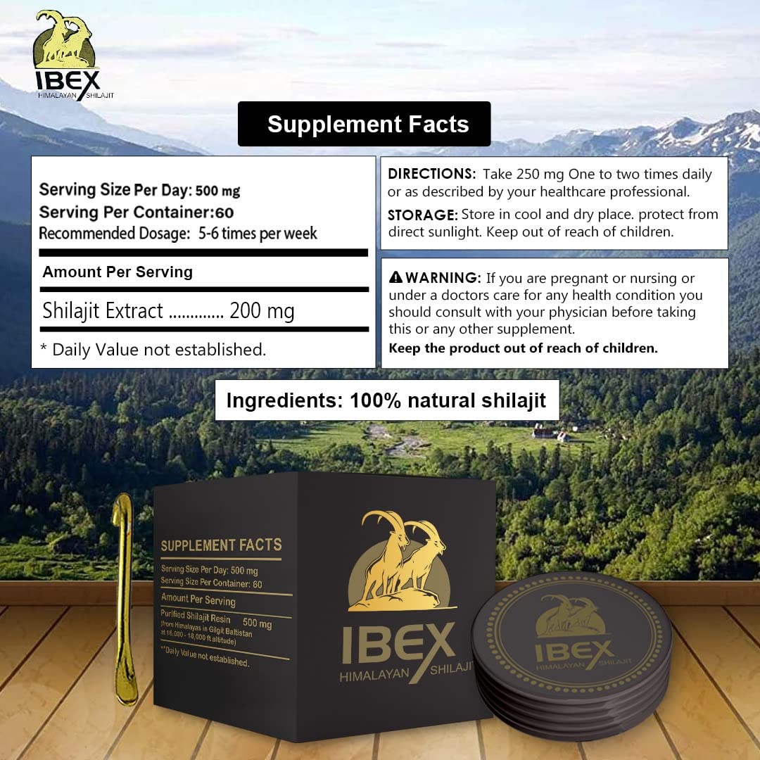 100% pure shilajit supplement
