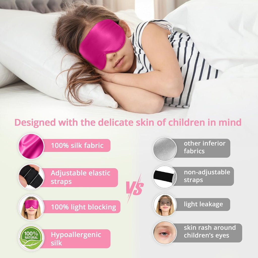 100% pure silk kids sleep mask