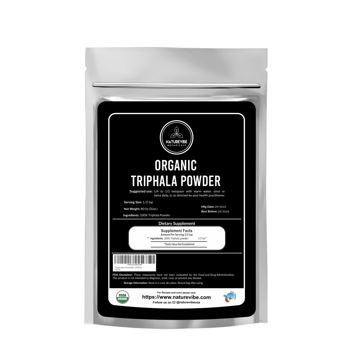 100% pure triphala powder