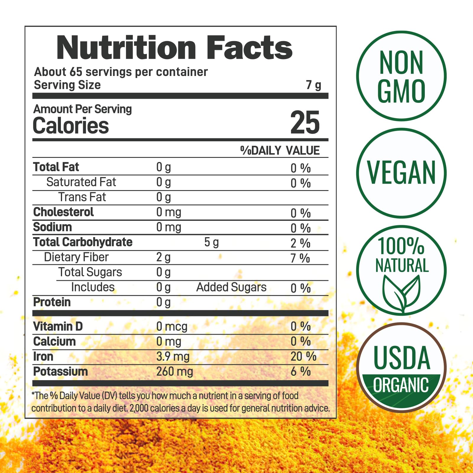 100% pure turmeric for health
