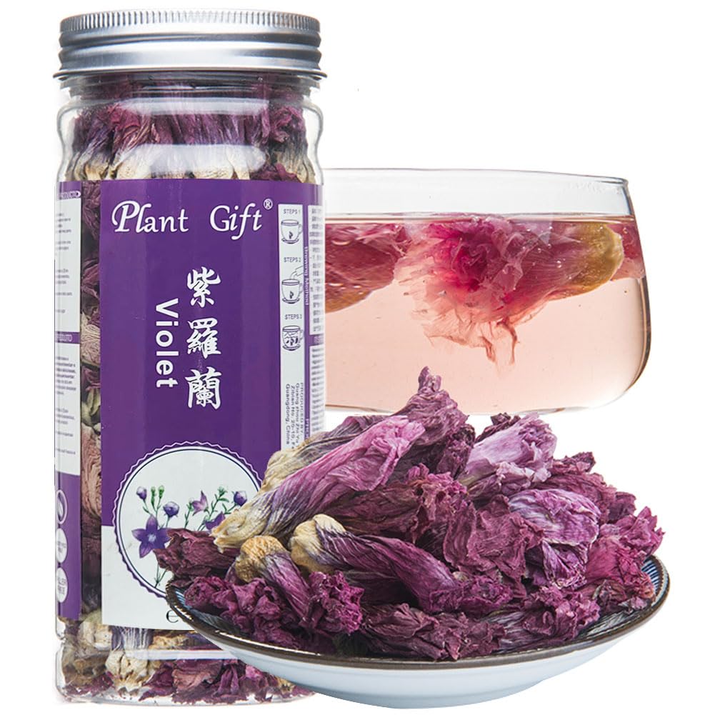 100% pure violet tea leaves