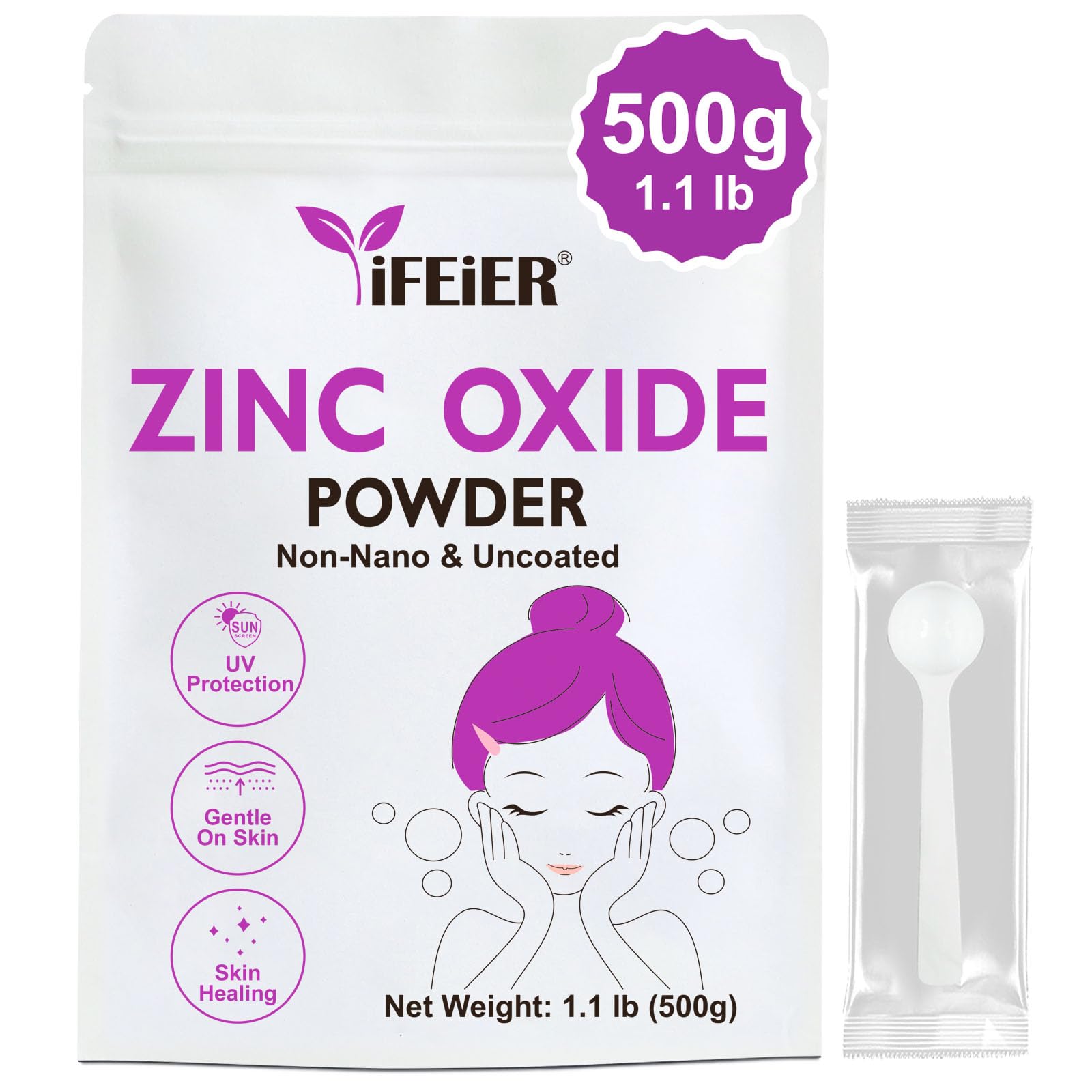 100% pure zinc oxide powder