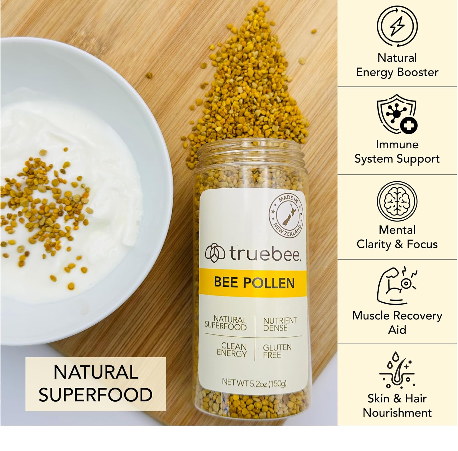100% raw bee pollen superfood benefits