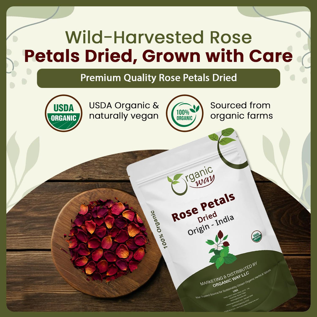 100% raw rose petals for tea