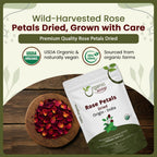100% raw rose petals for tea