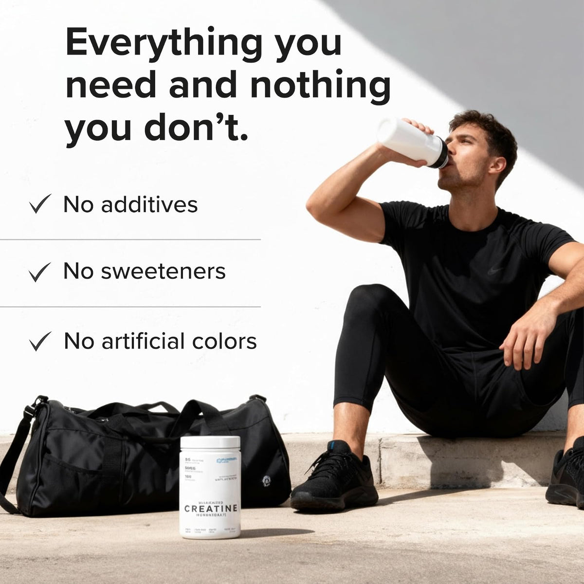 100 servings of creatine supplement