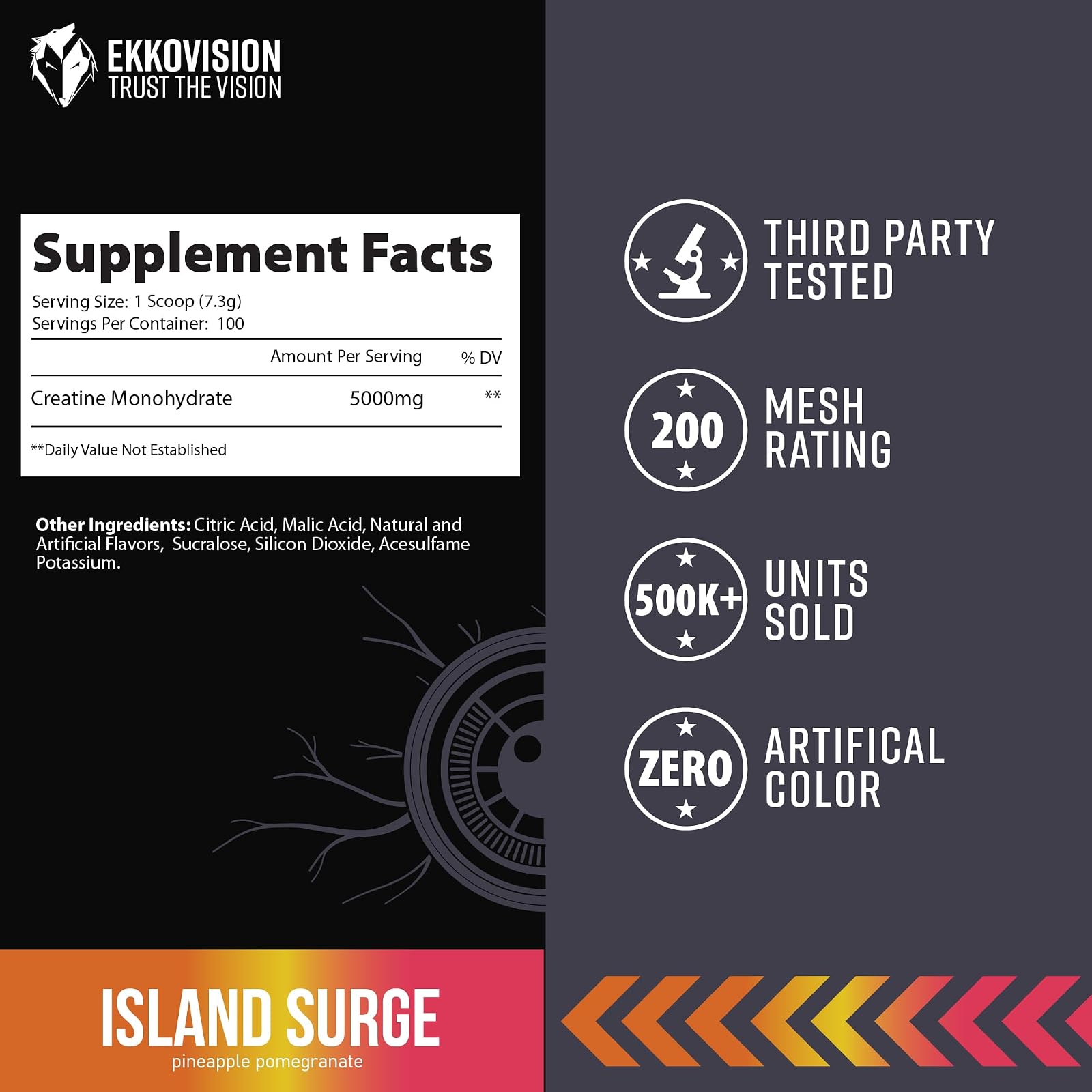 100 servings of Ekkovision creatine