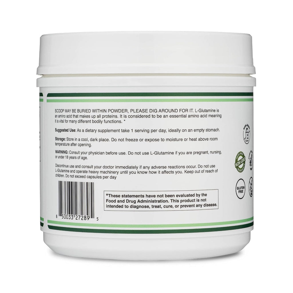 100 servings of l-glutamine supplement