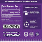 100 servings of l-glutamine