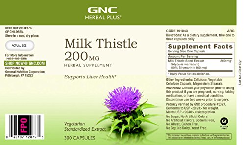 100 servings of milk thistle extract