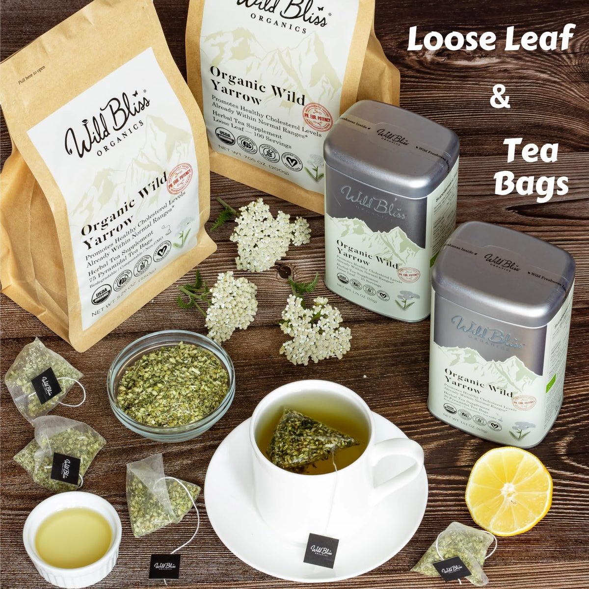 100 servings of soothing herbal tea