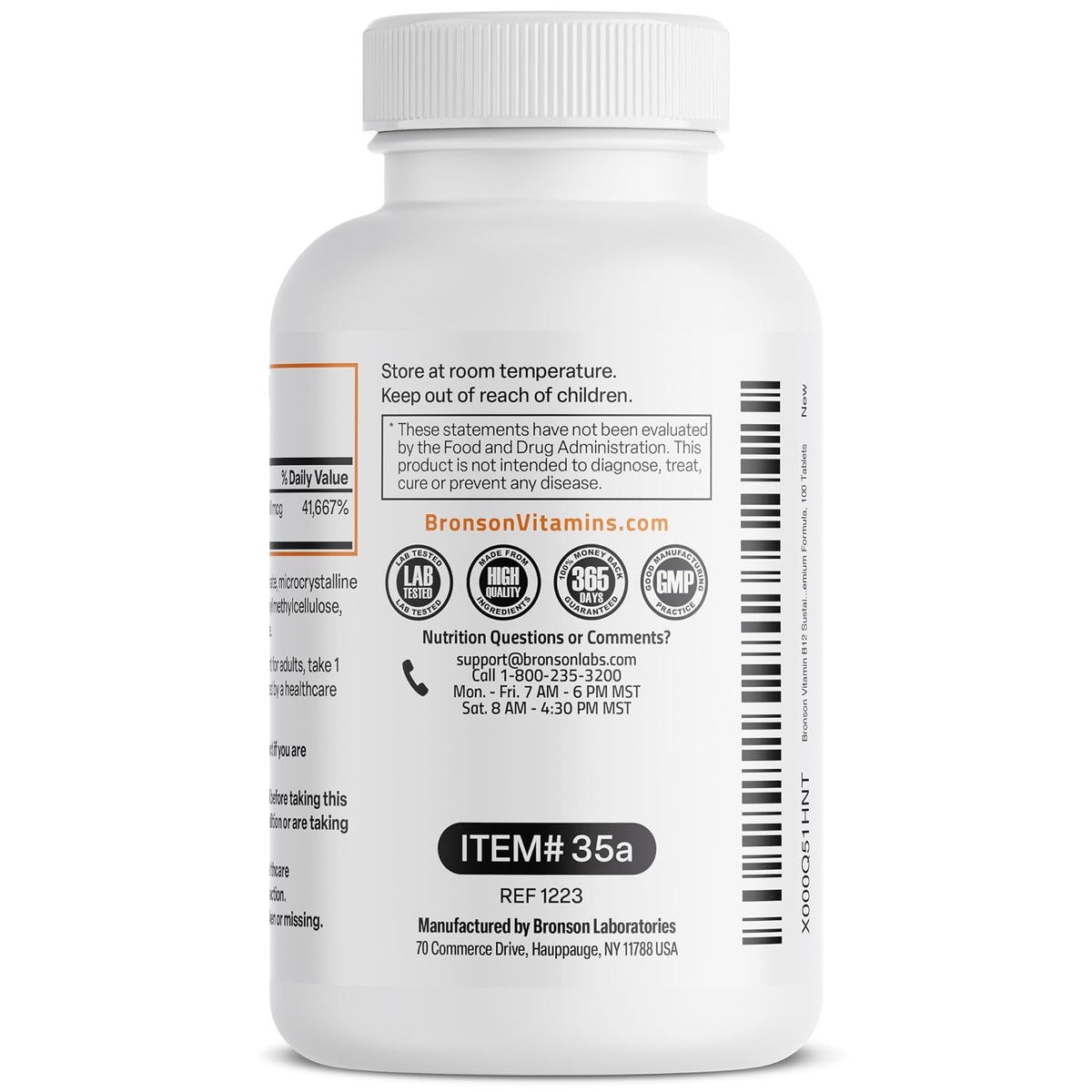 100 tablets of Bronson Vitamin B12