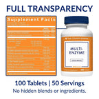 100 tablets of digestive enzymes