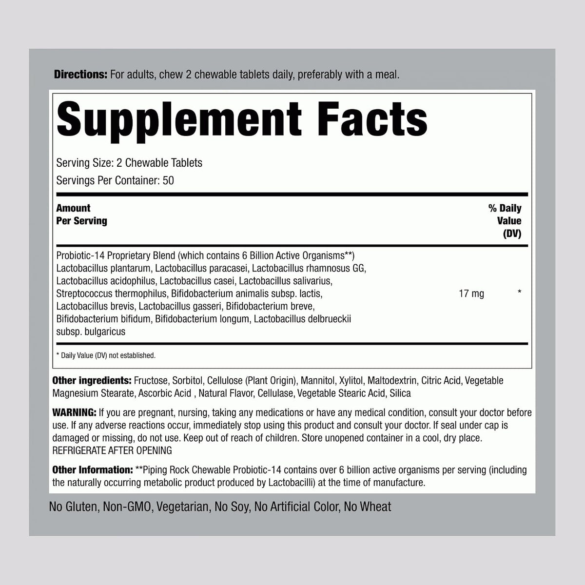 100 tablets of digestive support