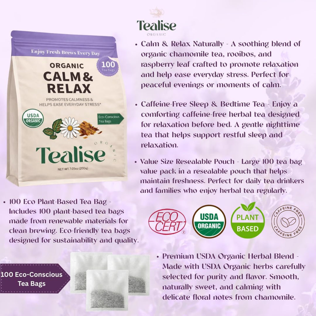 100 tea bags for long-lasting use