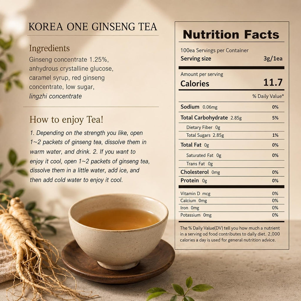 100 tea bags of ginseng goodness
