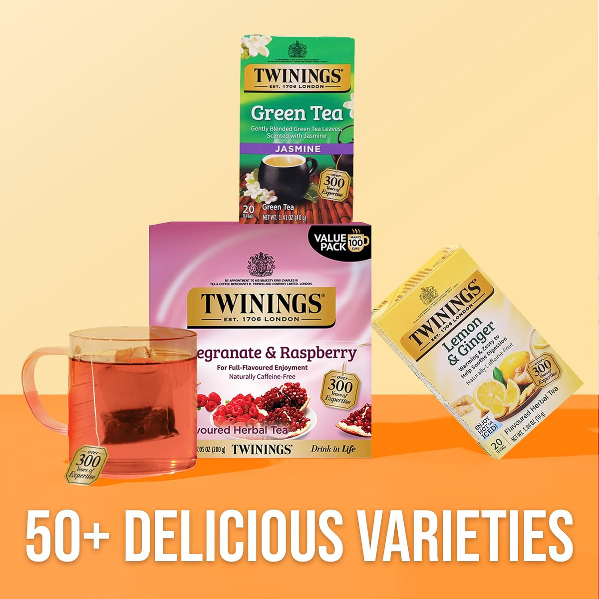 100 teabags for everyday enjoyment