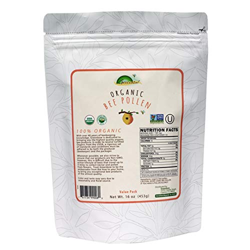 100% USDA certified organic pollen