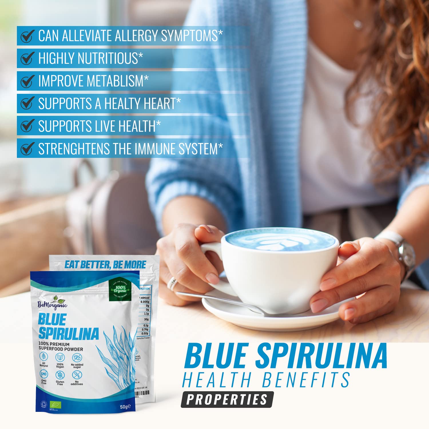 100% vegan spirulina for plant-based diets