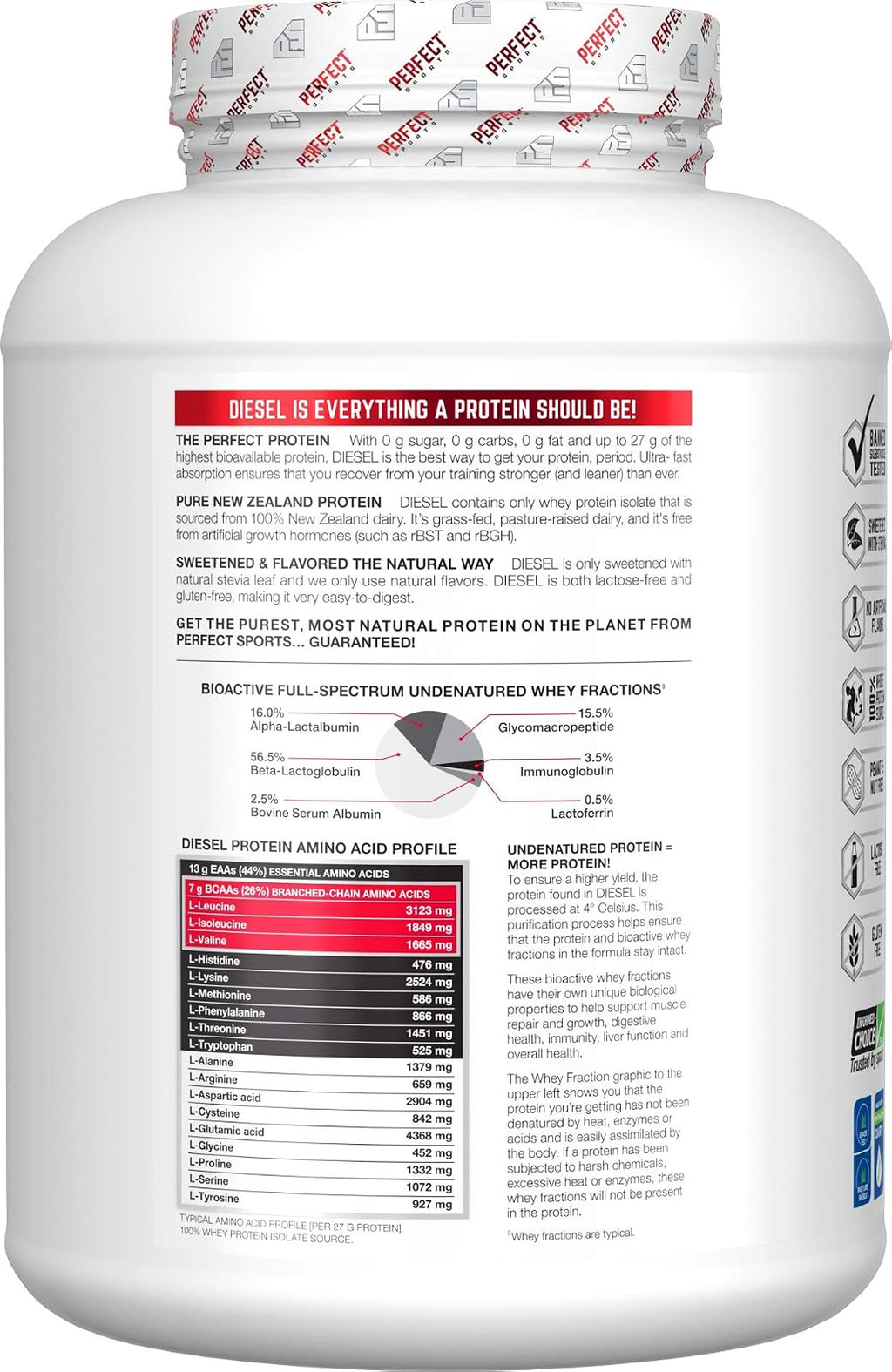100% whey isolate for lean gains