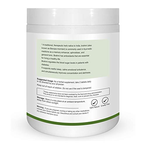 1000 count bacopa monnieri tablets