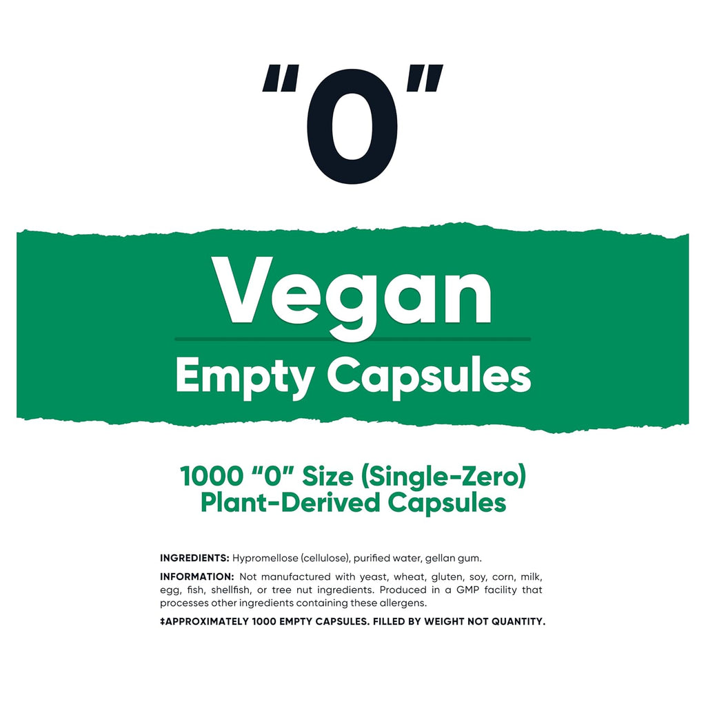 1000 count Nutricost empty capsules