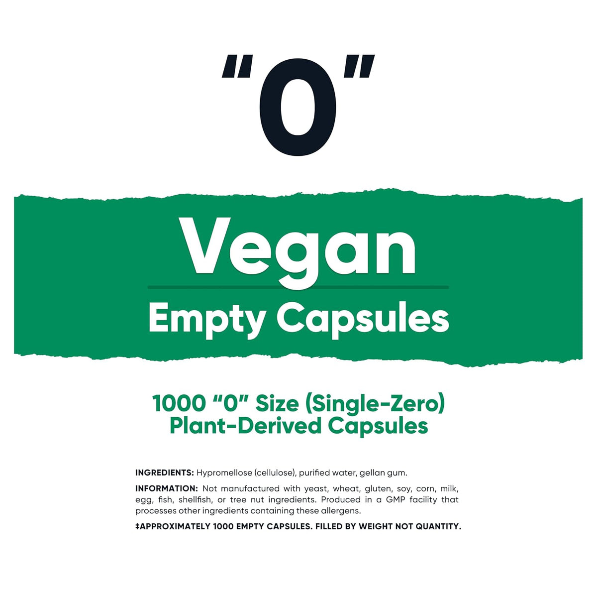 1000 count Nutricost empty capsules