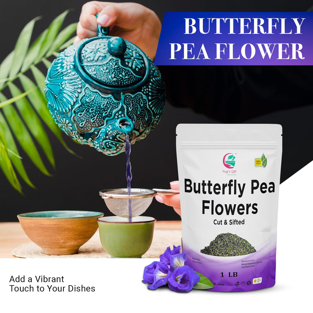 1000 cups of butterfly pea tea