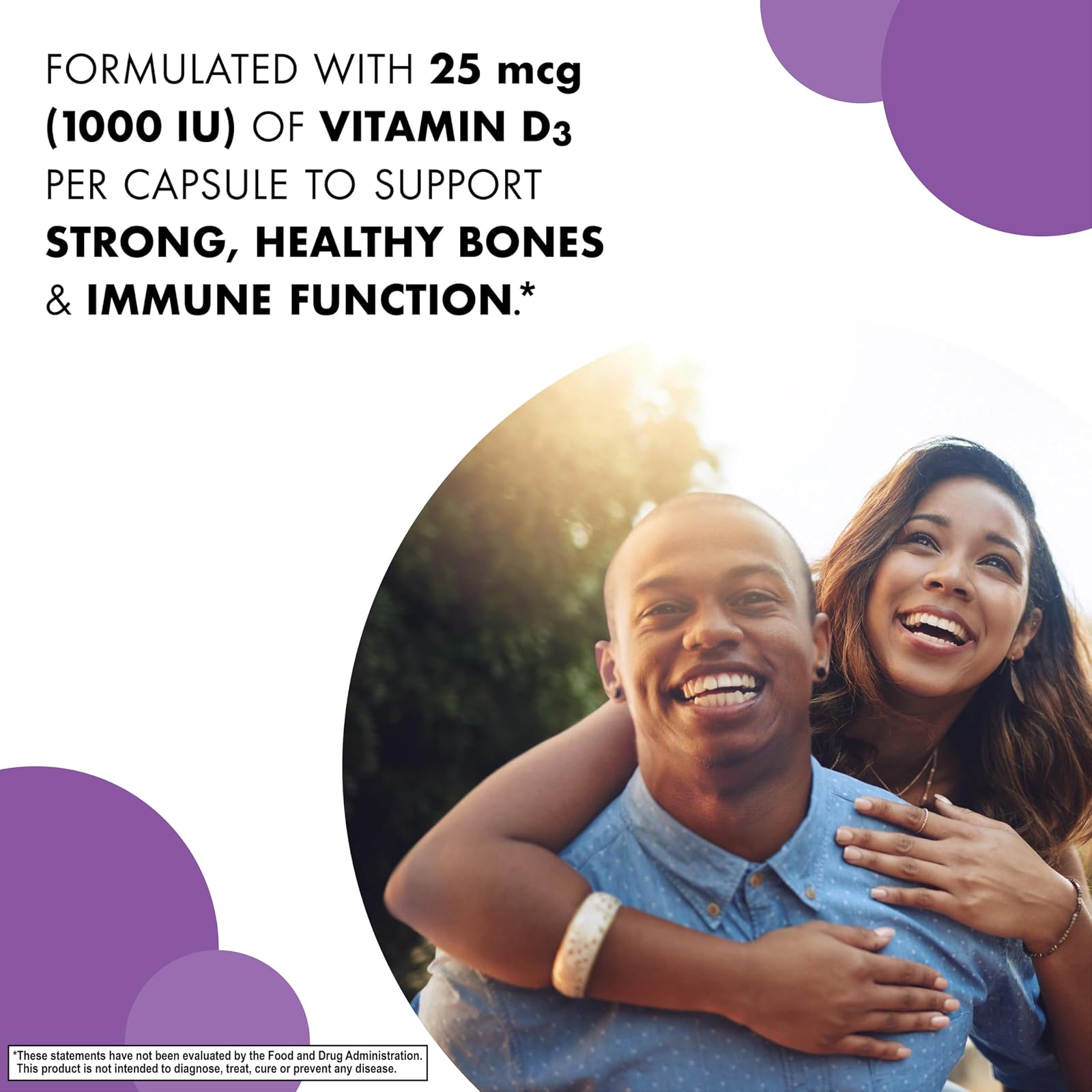 1000 IU vitamin D for immune support